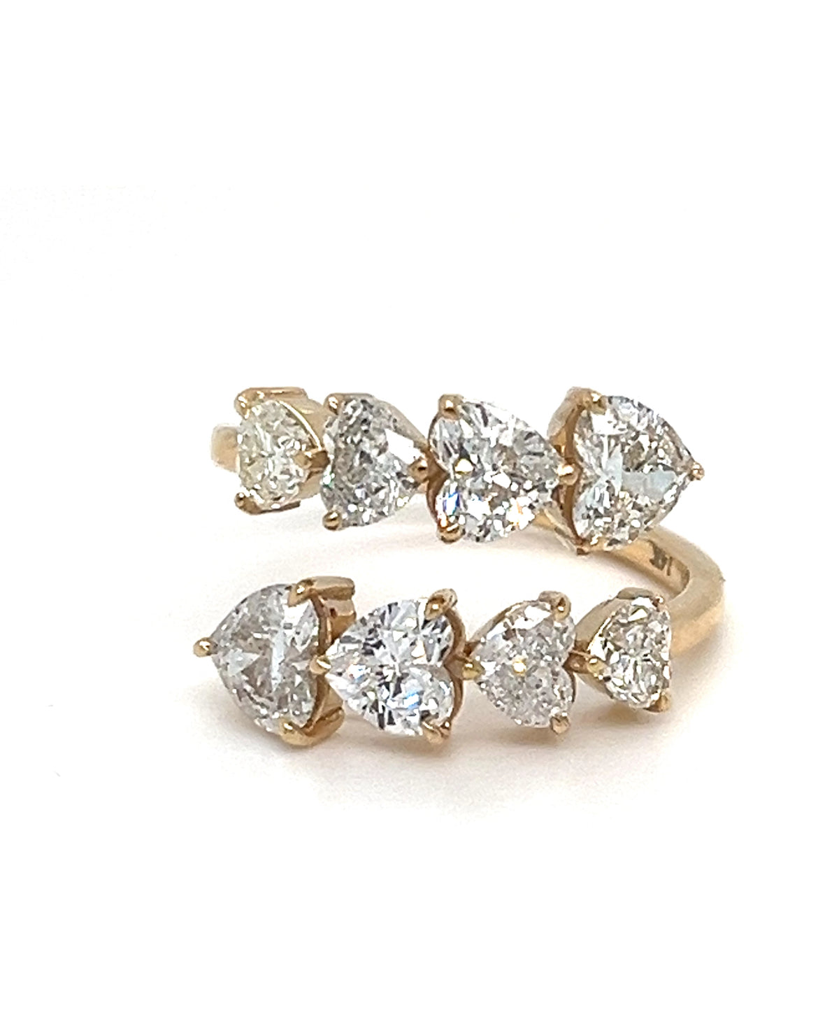 Eight open hearts diamond ring – ZUMA DIAMONDS